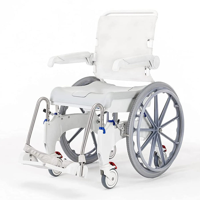 Aquatec ERGO SP Self Propel Shower Commode Chair 330lbs Capacity