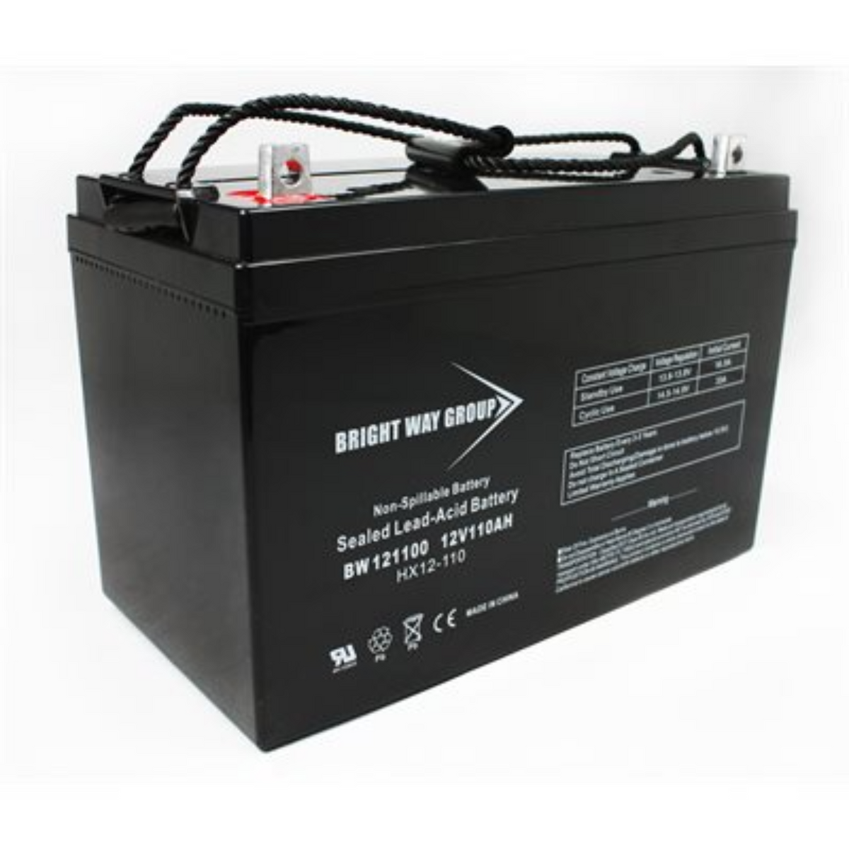 Merits Bright Way Group, SLA, AGM, 12 Ah 12V Battery Set x 2