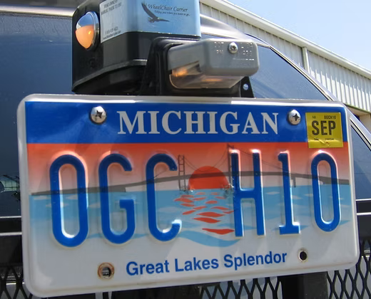 Wheelchair Carrier 220 - License plate kit